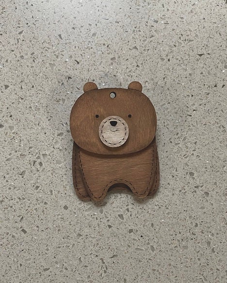 Hand Stitched Woodland Keychains Wood Keepsake Gift Fox - Etsy