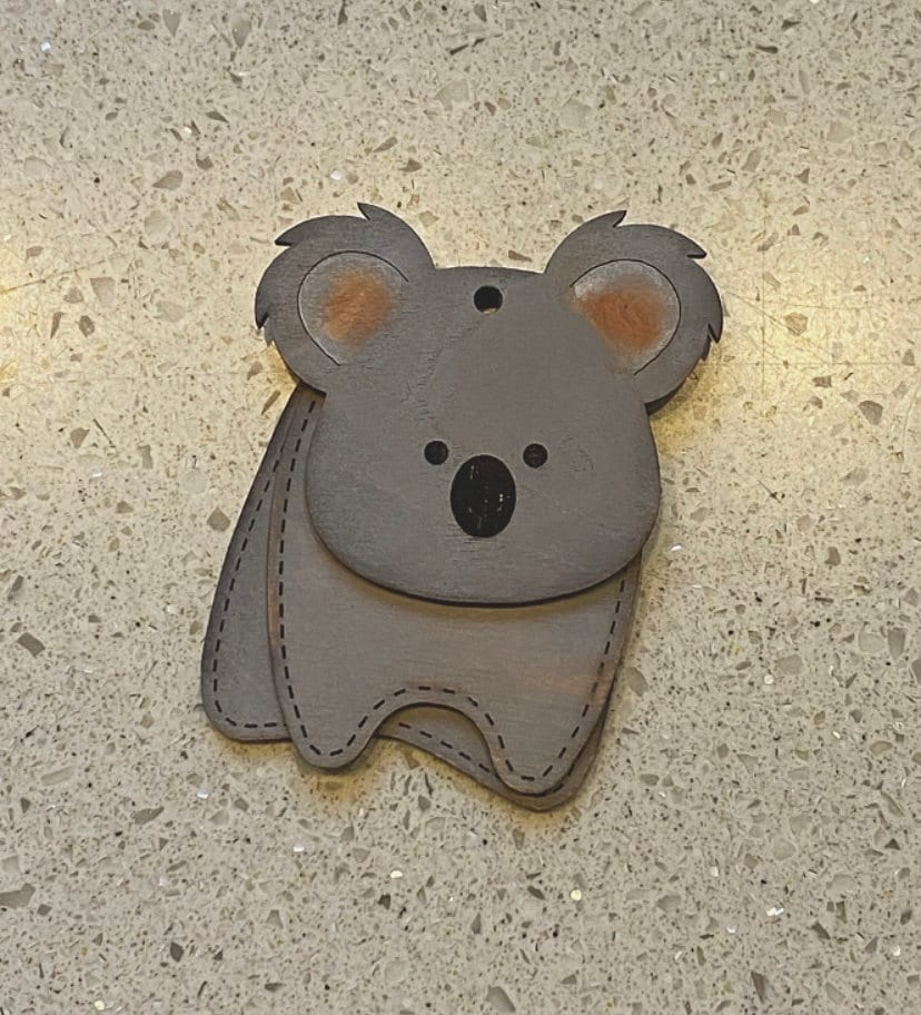 Hand Stitched Jungle Keychains! Wood Keepsake, Gift, Lion, Panda ...