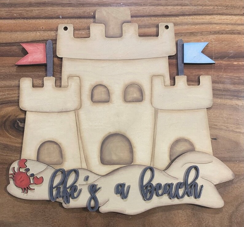 Sandcastle Beach Theme Door Hanger/sign Gift Idea Shovel - Etsy