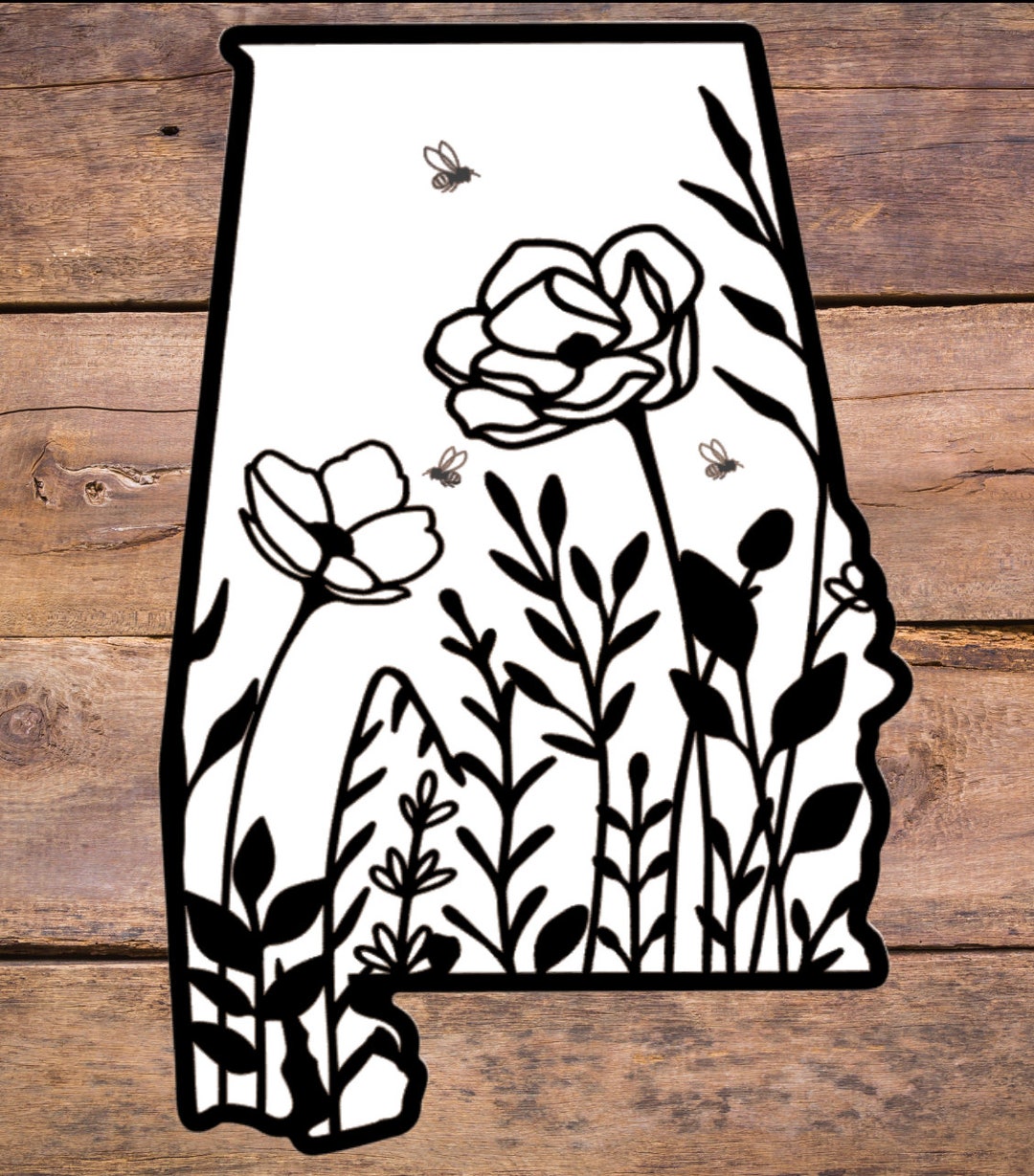 Alabama State Wildflowers & Bees Sign, AL, Birmingham, Heart of Dixie ...
