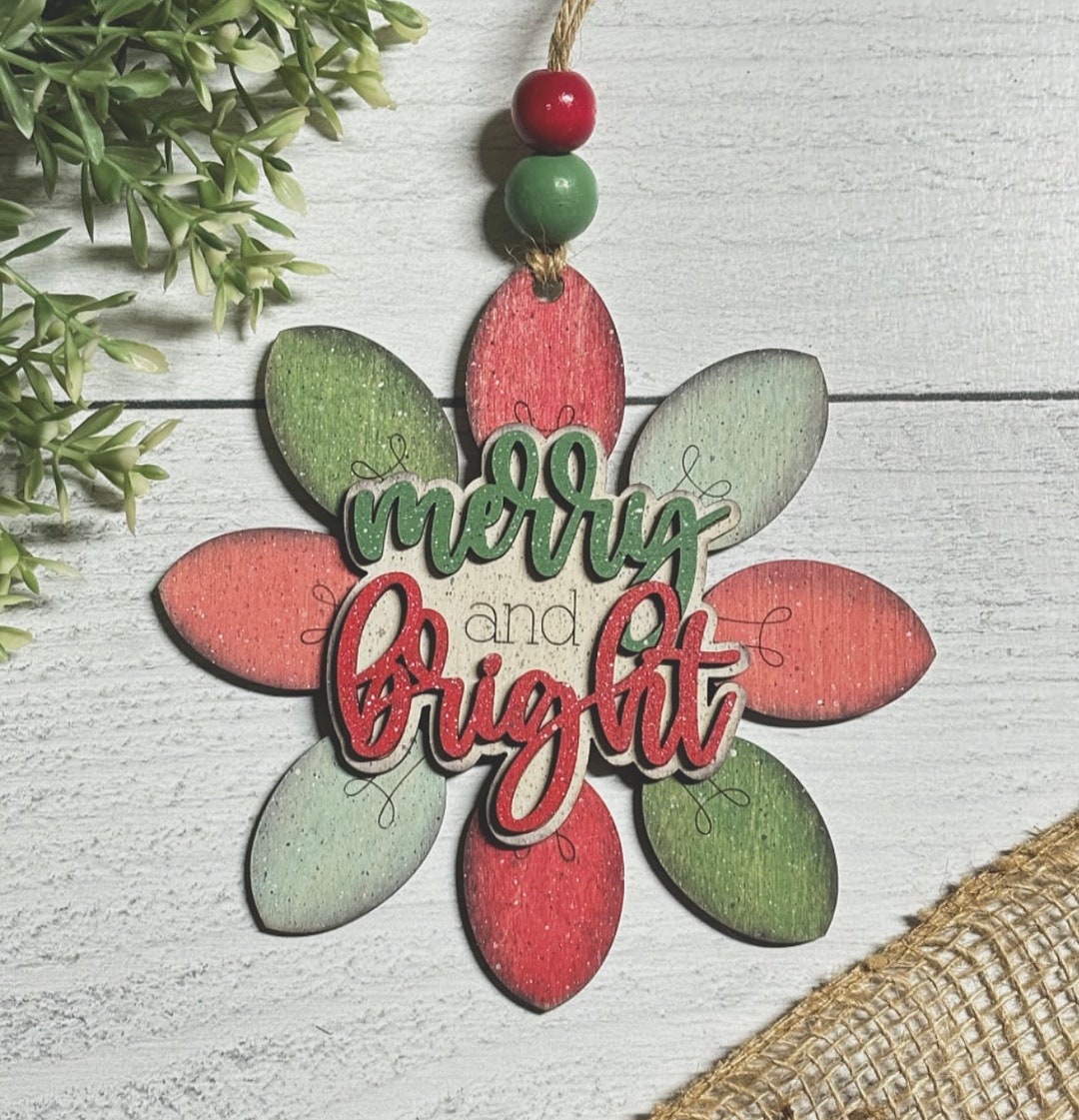 Merry and Bright Bulb Ornament and Door Hanger! Aura Size Door Hanger ...
