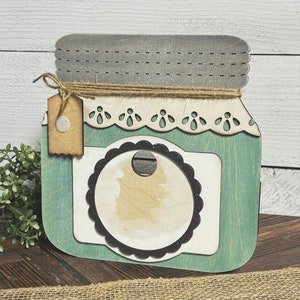 Jar Interchangeable Shelf Sitter With Storage, Antique, Bee, Honeycomb ...