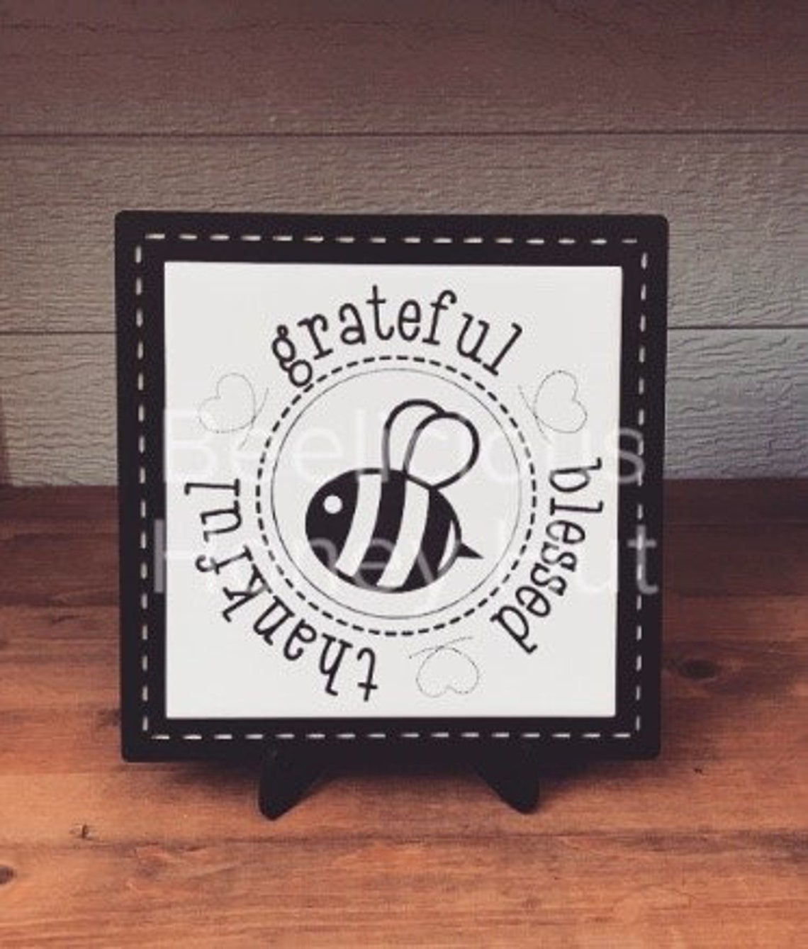 Bee Grateful, Blessed and Thankful Cutting Board, Trivet and Framed ...