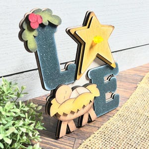 Love Manger Tea Light Shelf Sitter! Baby Jesus, Believe, Christmas ...