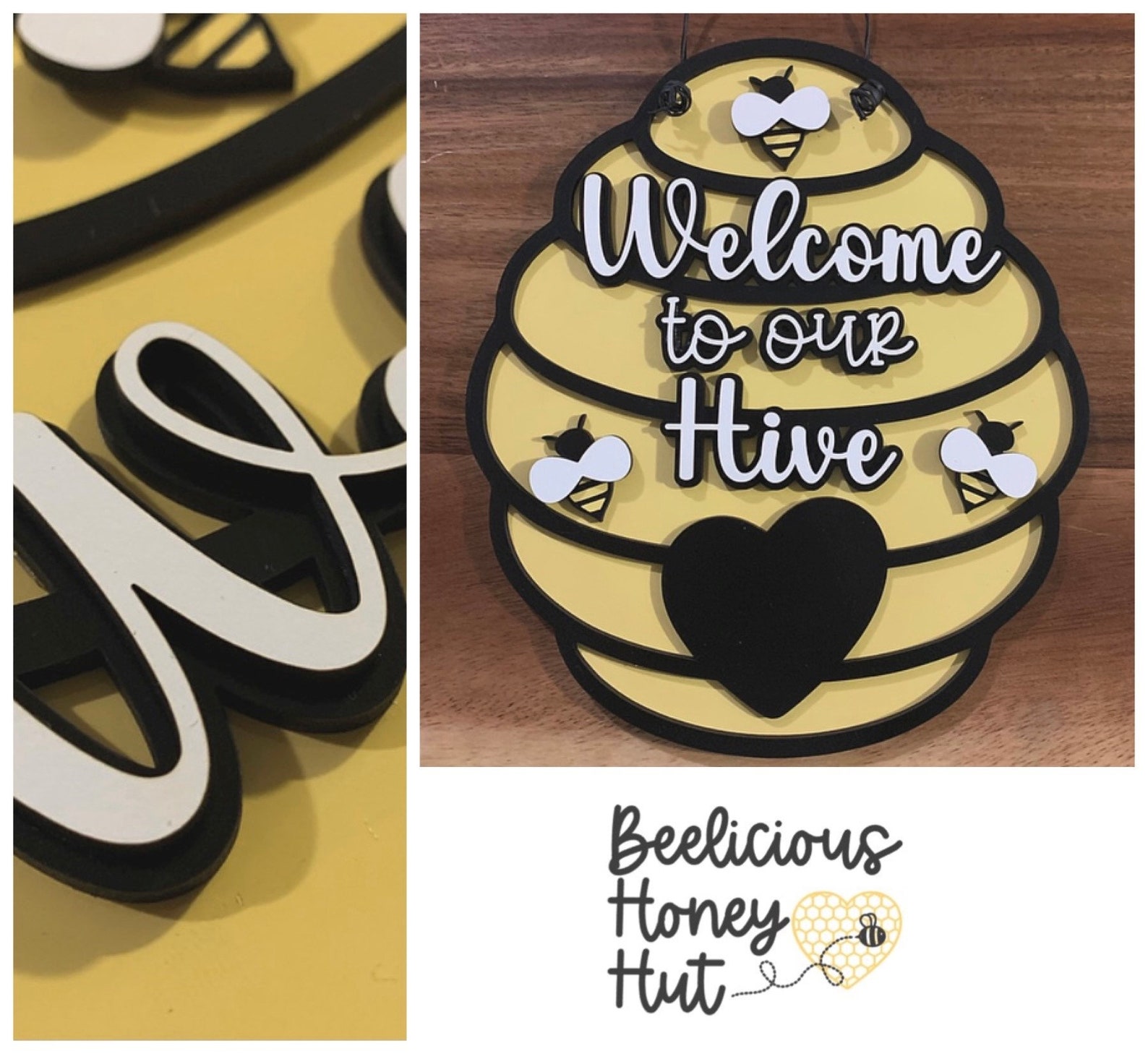 Welcome to Our Hive Door Hanger/sign Gift Idea Honey Decor - Etsy