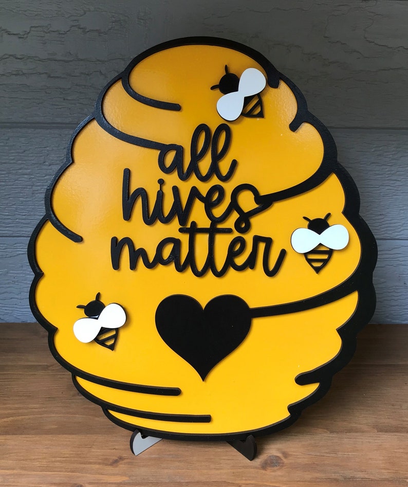 3 Bee Themed Sign Bundle File SVG Template Bundle - Etsy