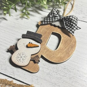 Stitched Snowman Alphabet Ornament Set! Customizable, Snowflake ...