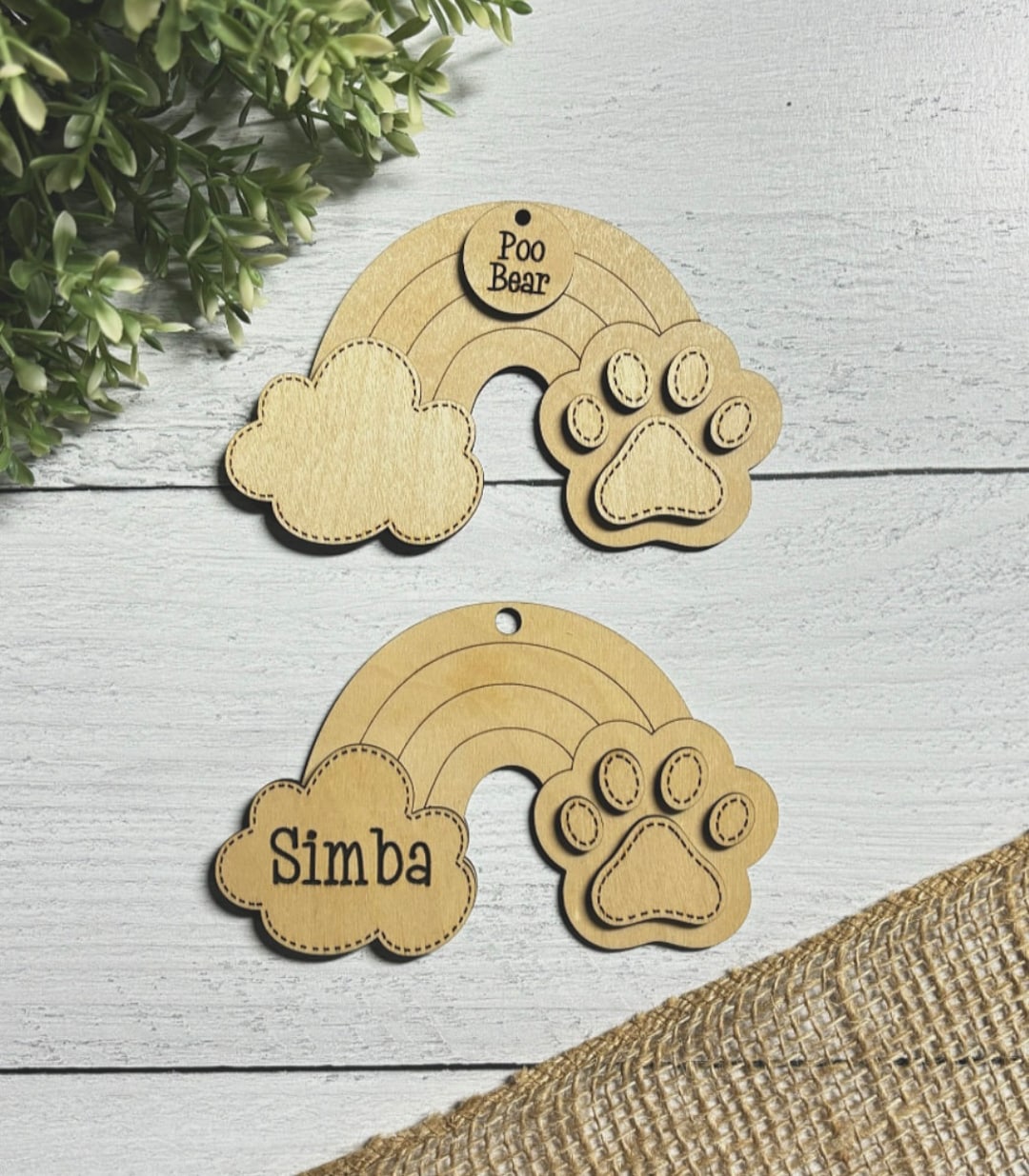 Rainbow Bridge Pet Ornament, Christmas, Paw, Loss, Memorial, Sympathy ...