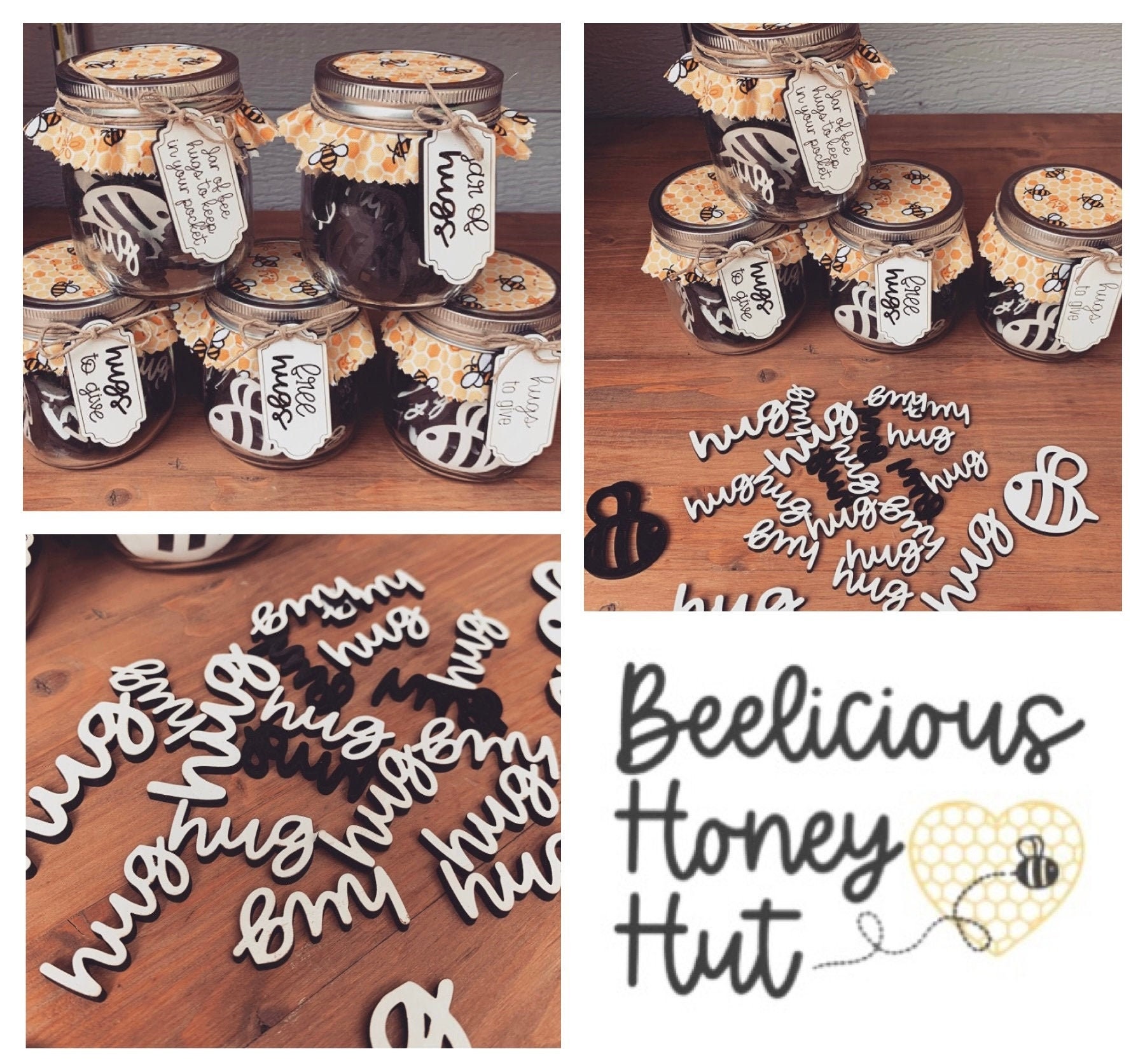 Jar of HUGS! "hugs to Give" "jar of Hugs" "free Hugs" "jar of Bee Hugs ...