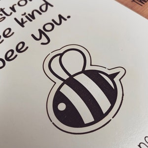 6 Bee Themed Pocket Hug (removable Token/hug) Score or Engrave ...