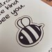 6 Bee Themed Pocket Hug removable Token/hug Score or Engrave Template ...