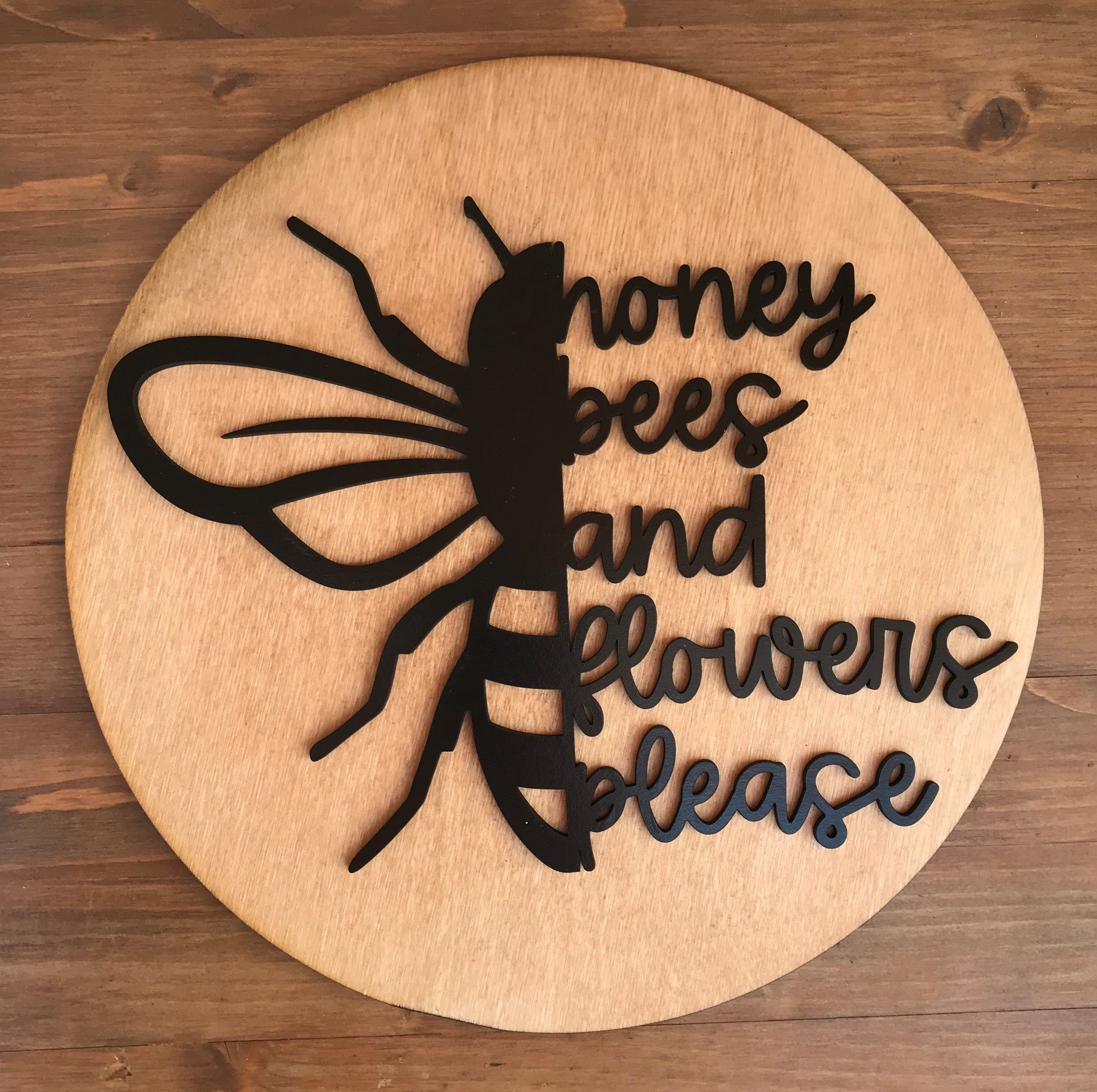 Half Bee Themed Sign Bundle, SVG Filestemplate Bundle Only ...