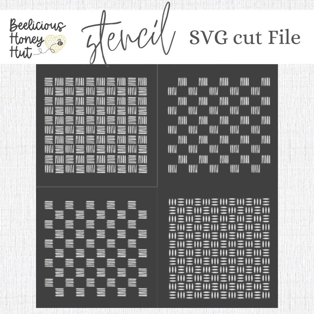 Stencil Set, Cross Hatch, 12 X 12 Sheet or Glowforge, Decor, Paint Kit ...