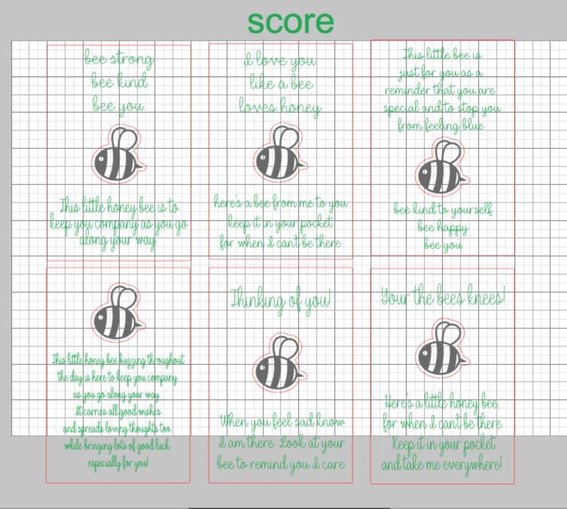 6 Bee Themed Pocket Hug removable Token/hug Score or - Etsy