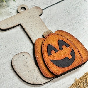 Stitched Jacko' Lantern Alphabet Tag or Ornament Set! Customizable ...