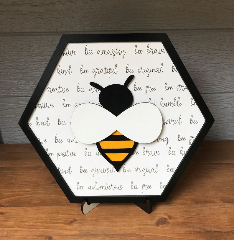 3 Bee Themed Sign Bundle File SVG Template Bundle - Etsy