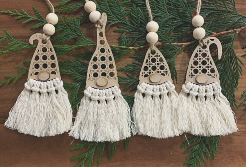 Rattan Gnome Macrame Beard Ornaments! Score and Cut, Cane, Pattern ...