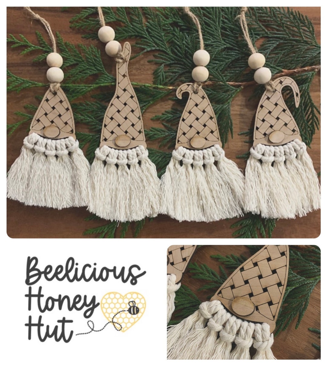 Weave Gnome Macrame Beard Ornaments! Score and Cut, Cane, Pattern ...