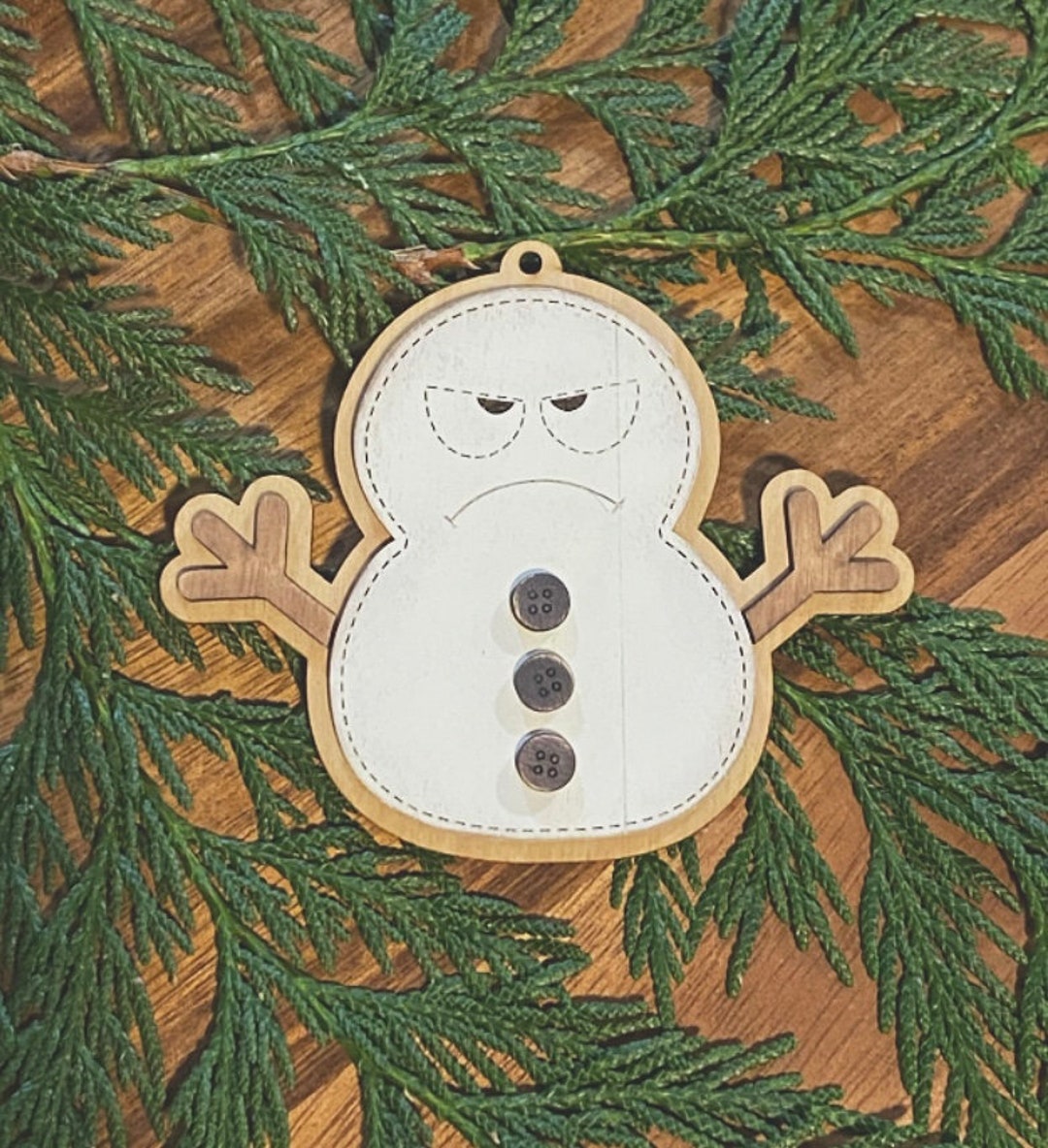 Hand Stitched Grumpy Snowman! Gift of Grumpiness! Score, Grump, Frosty ...