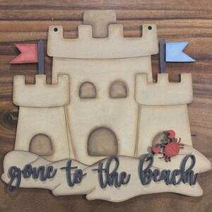Sandcastle Beach Theme Door Hanger/sign! Gift Idea, Shovel, Bucket ...
