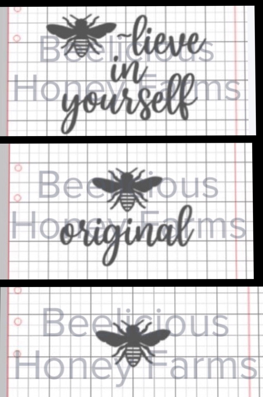 14 With Extras Bee Themed Book Covers and Back place to Add - Etsy