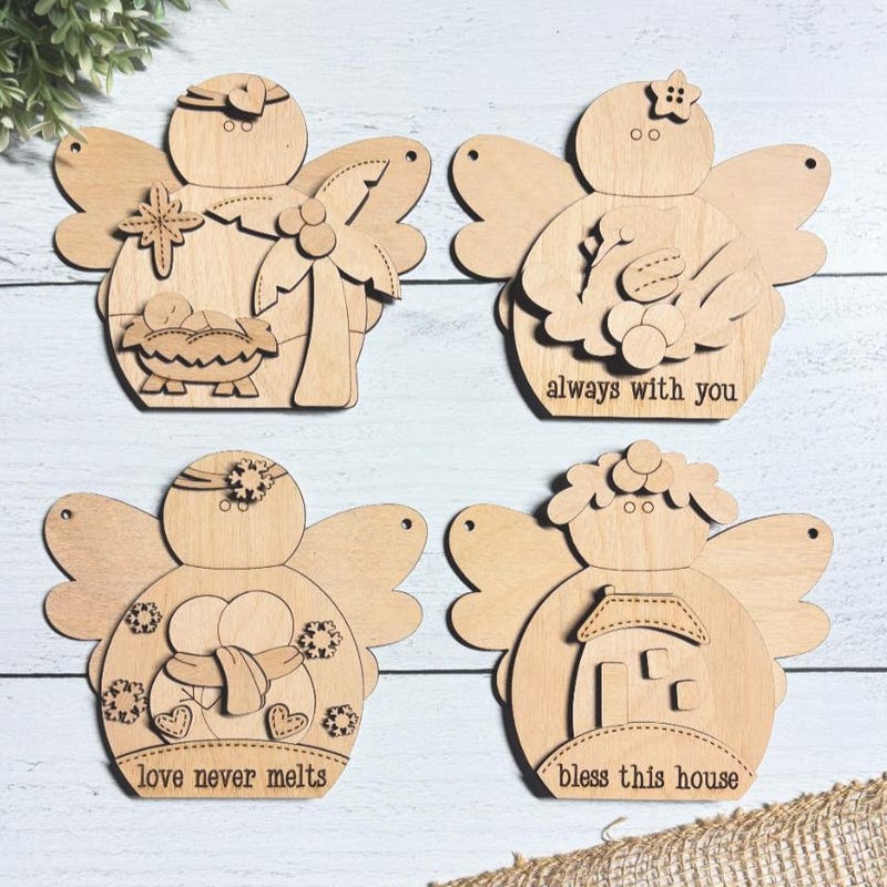 Painted Houses and Angels - Etsy