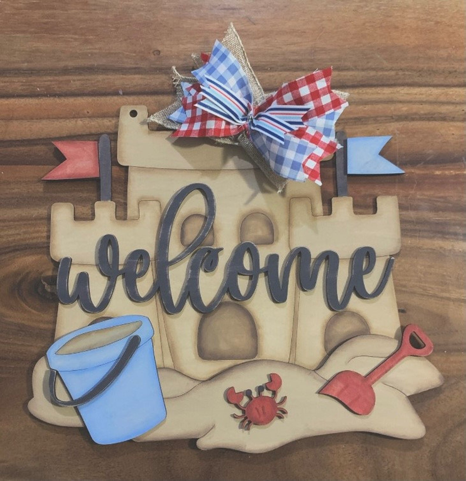 Sandcastle Beach Theme Door Hanger/sign Gift Idea Shovel - Etsy