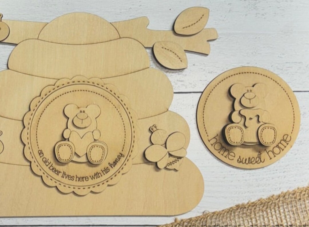 ADD ON Bears Interchangeable 4-inch Round, Honey Pot, Heart, Faux ...