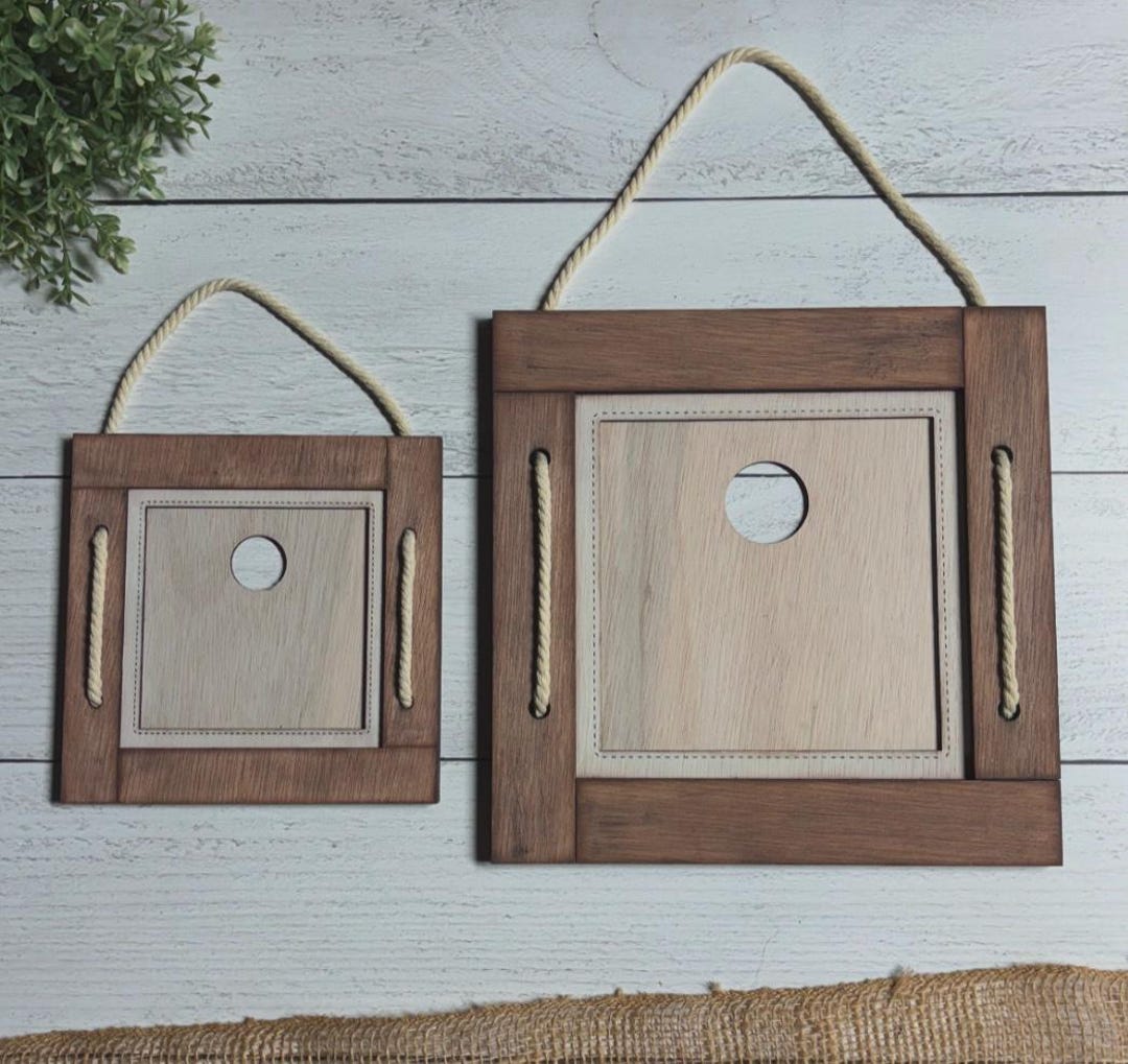 Hanging Kris Frame Interchangeable Shelf Sitter or Wall Decor, Crackle ...