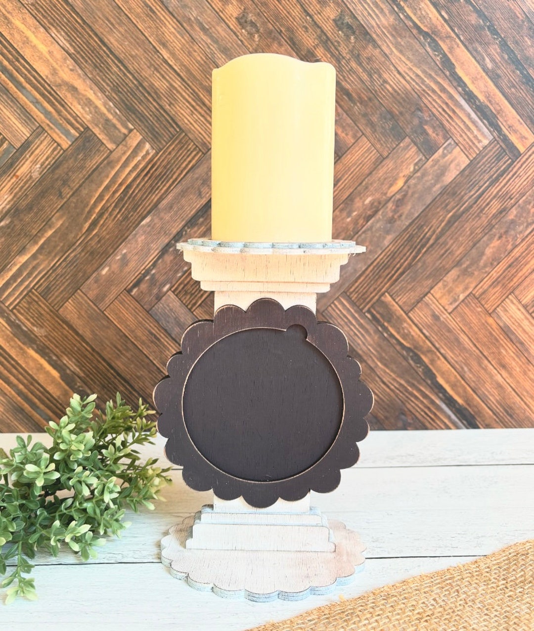 Candle Holder Interchangeable Shelf Sitter, 2-sided, Lace, Pedestal ...