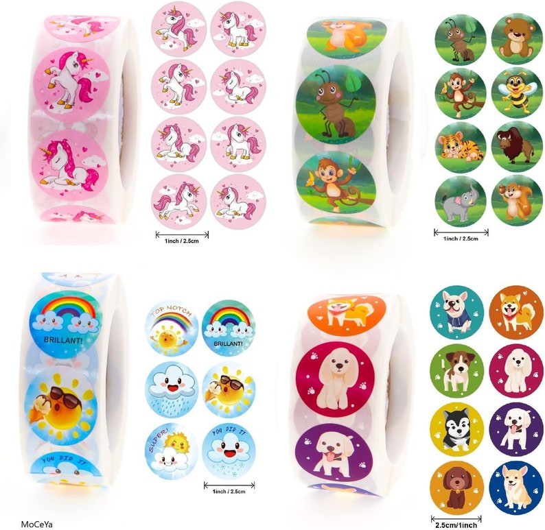 Kids Stickers Inspirational Stickers Rolls 2000 Pcs Stickers for Kids ...