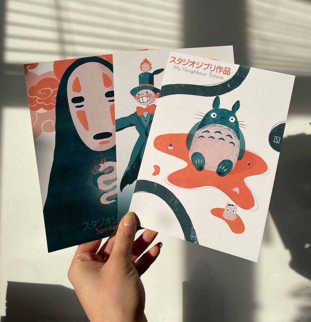 Illustrated Studio Ghibli Inspired Prints - Etsy