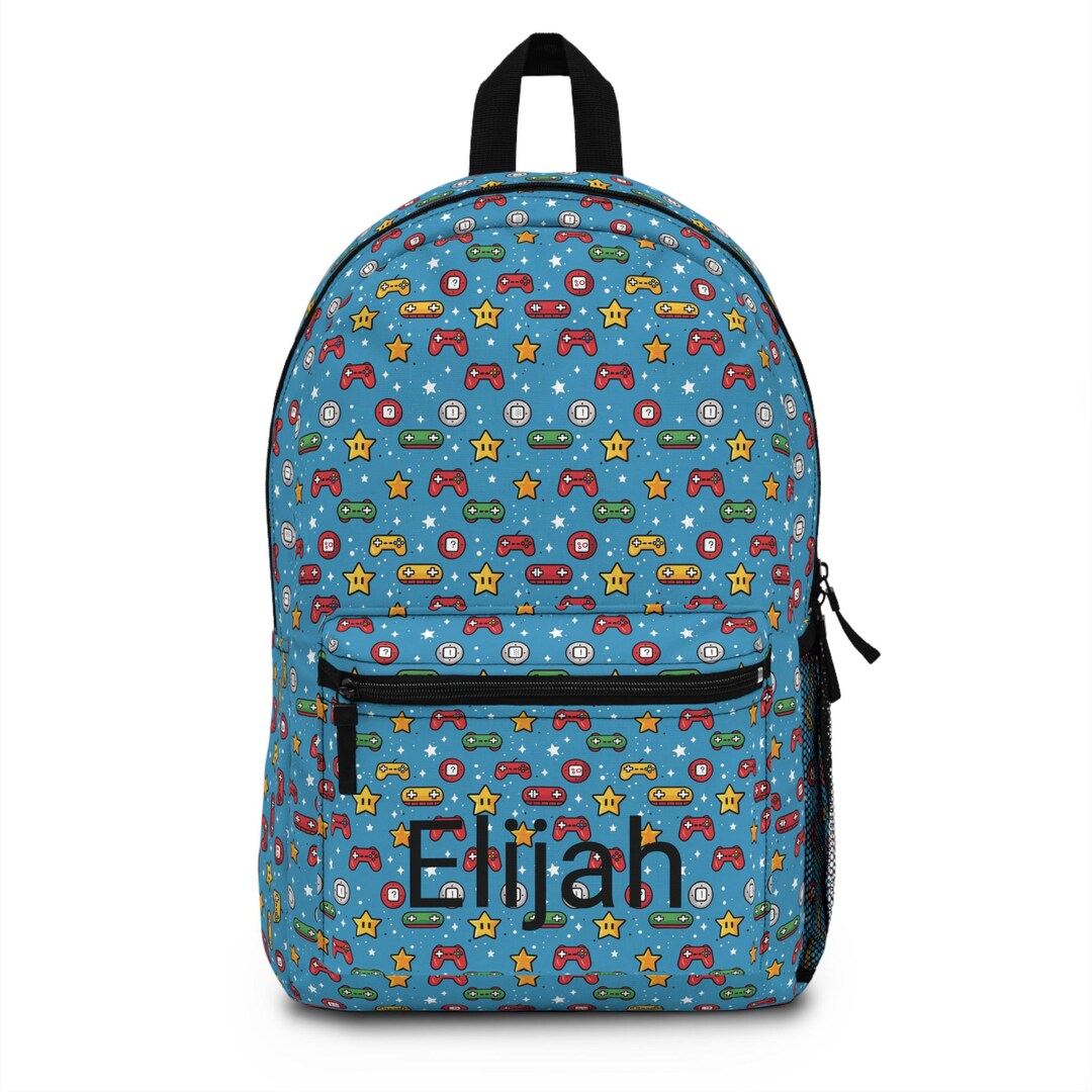 Personalized Gamer Backpack, Kids School Bag, Video Game Backpack ...