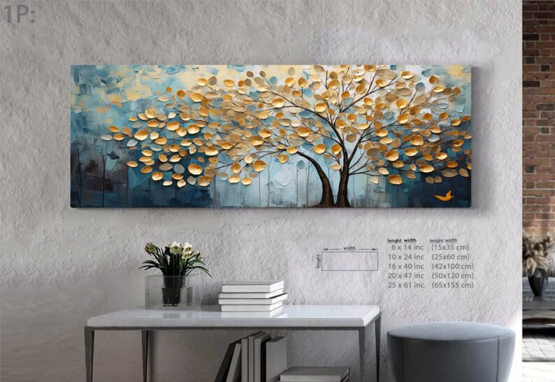 Tree Canvas Wall Art, Abstract Tree Print, Large Wall Art, Original ...