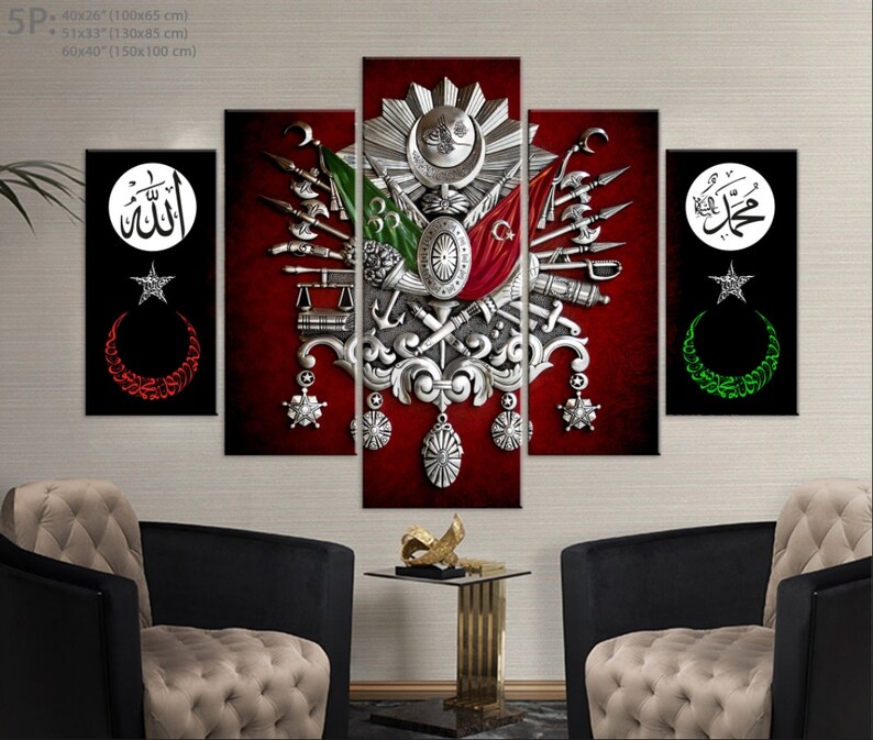 Ottoman Coat Print, Turkish Wall Art, Ottoman Arms Wall Art, Osmanli ...