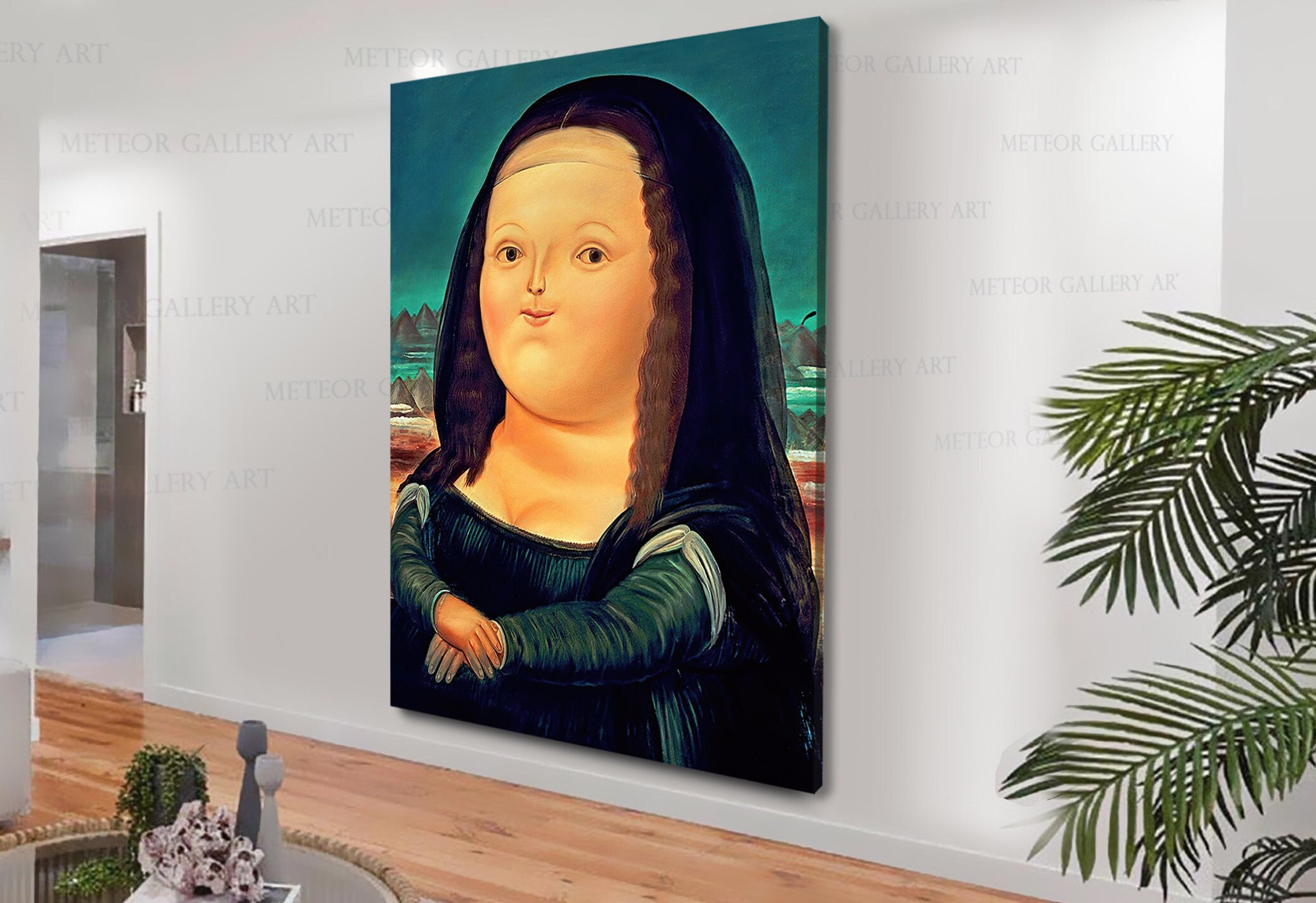 Fat Mona Lisa Print, Mona Lisa Canvas Art, Modern Art Print, Fernando ...