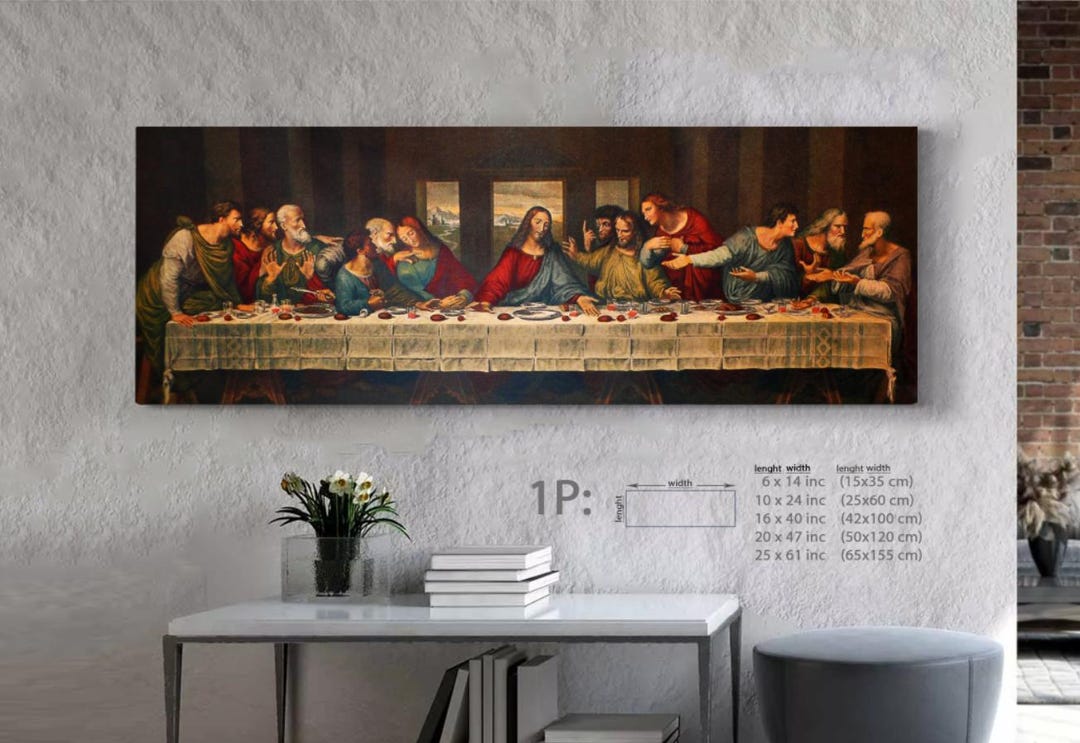 The Last Supper, Reproduction Wall Decor, Da Vinci Wall Decor, Famous ...