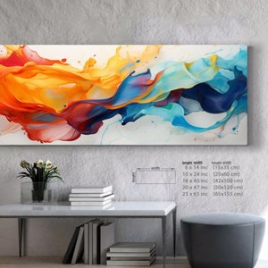 Rainbow Abstract Art, Colorful Canvas Art, Colorful Abstract, Abstract ...