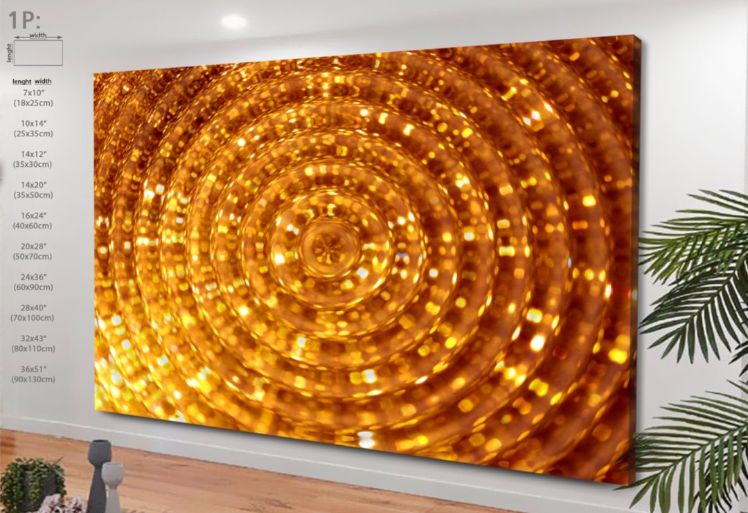 Abstract Circle Art, Abstract Canvas, Orange Yellow Textured ...