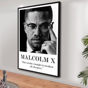 Malcolm X Print, Malcolm X Poster, Malcolm X Photo, Malcolm Print Art ...