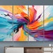Rainbow Abstract Art, Colorful Canvas Art, Colorful Abstract, Abstract ...