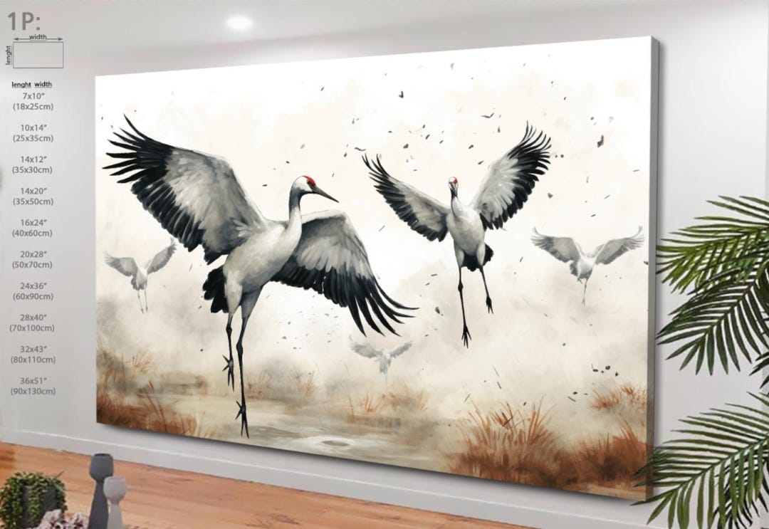 Stork Canvas Art, Wall Art Decor, Living Room Decor, Nature Print Art ...
