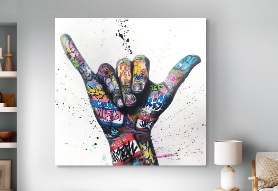 Graffiti Hand Signature, Pop Culture Canvas Art, Hands Street Graffiti ...