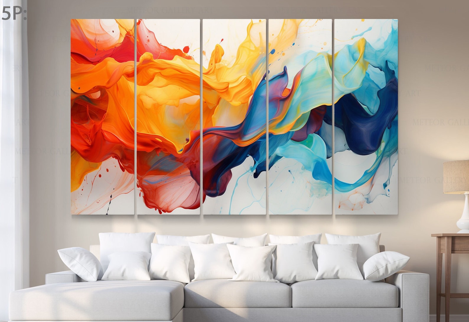 Rainbow Abstract Art, Colorful Canvas Art, Colorful Abstract, Abstract ...