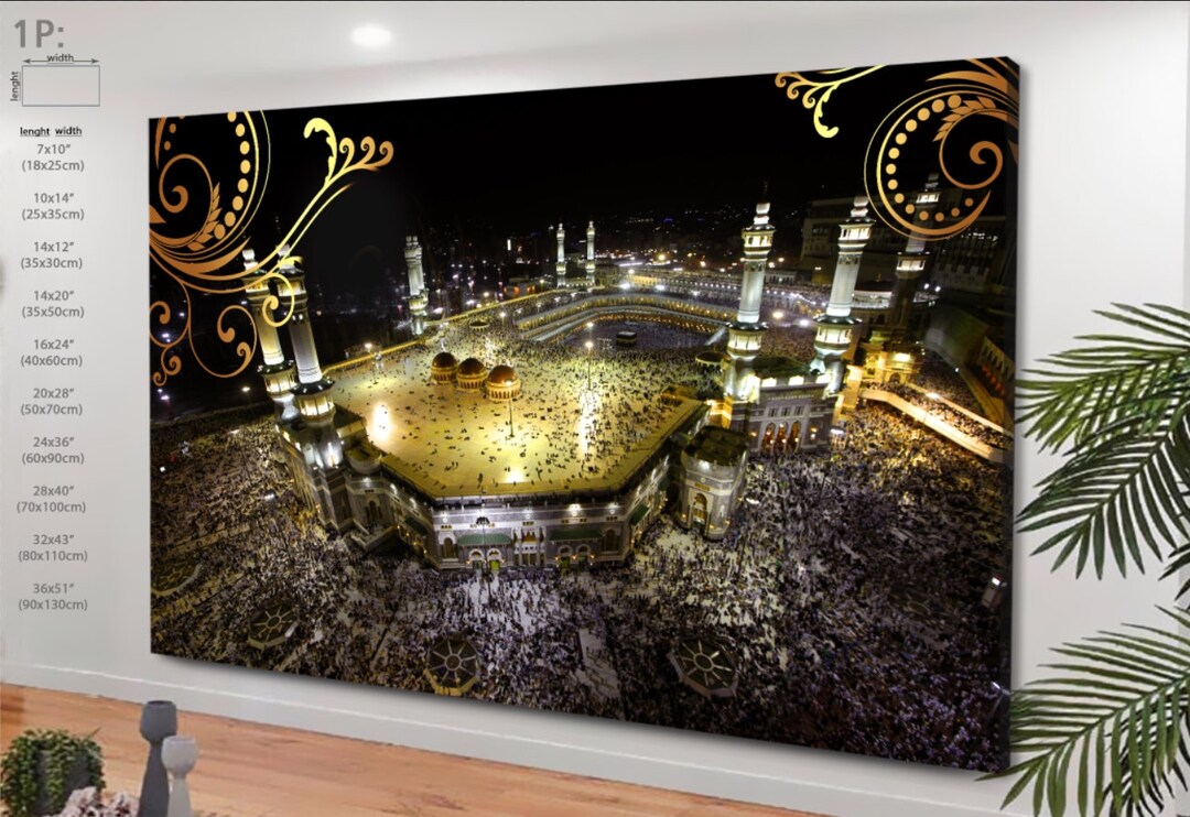 Kaaba Art, Kaaba Home Decor, Allah Wall Decor, Quran Wall Art, Quran ...