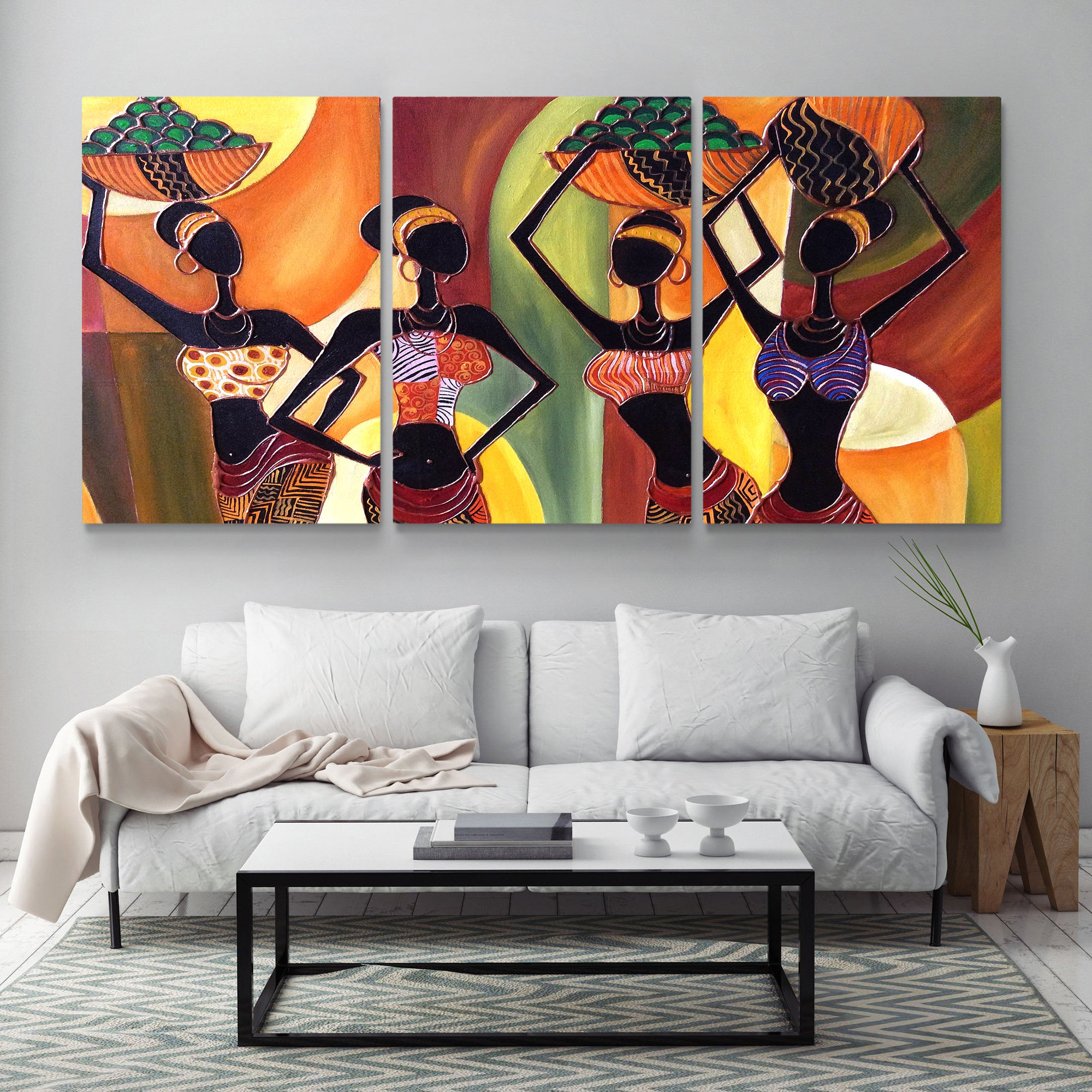 African Wall Art African Canvas Print Living Room Decor - Etsy