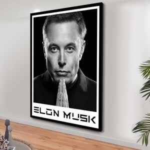Elon Musk, Elon Musk Poster, Elon Musk Print, Elon Musk Canvas, Elon ...