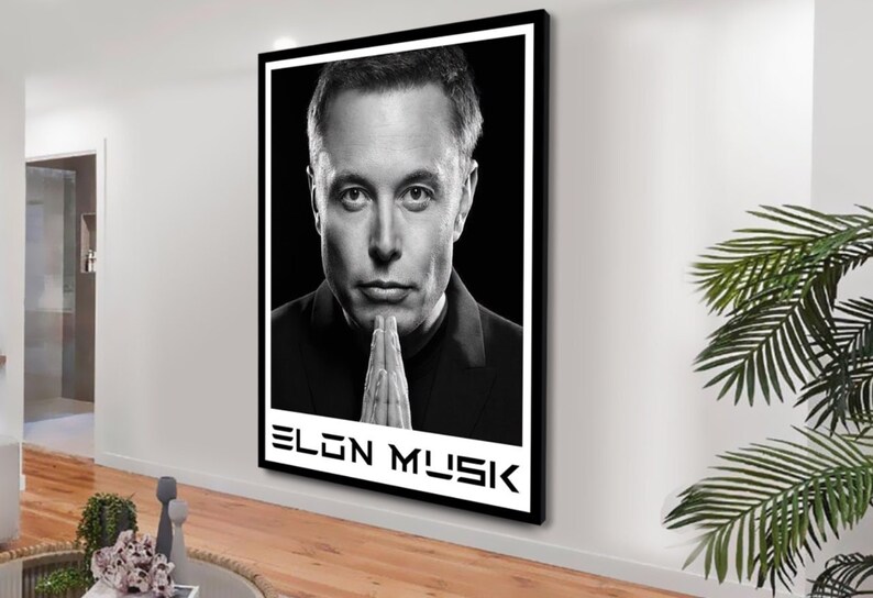 Elon Musk, Elon Musk Poster, Elon Musk Print, Elon Musk Canvas, Elon ...