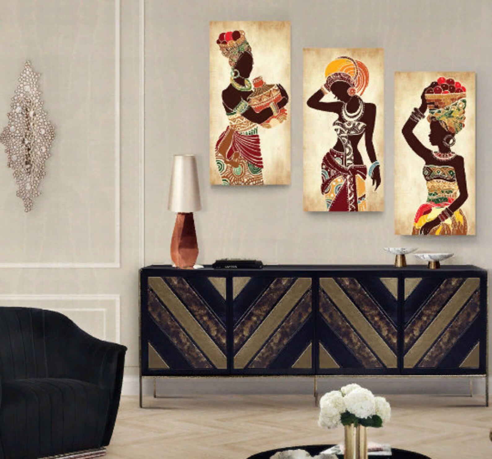 African Wall Art African Art Decor Black Women Artethnic - Etsy