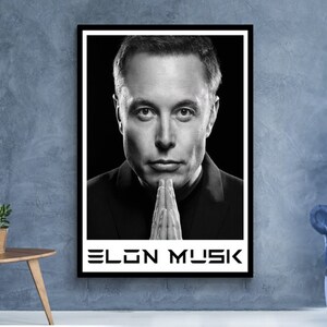 Elon Musk, Elon Musk Poster, Elon Musk Print, Elon Musk Canvas, Elon ...